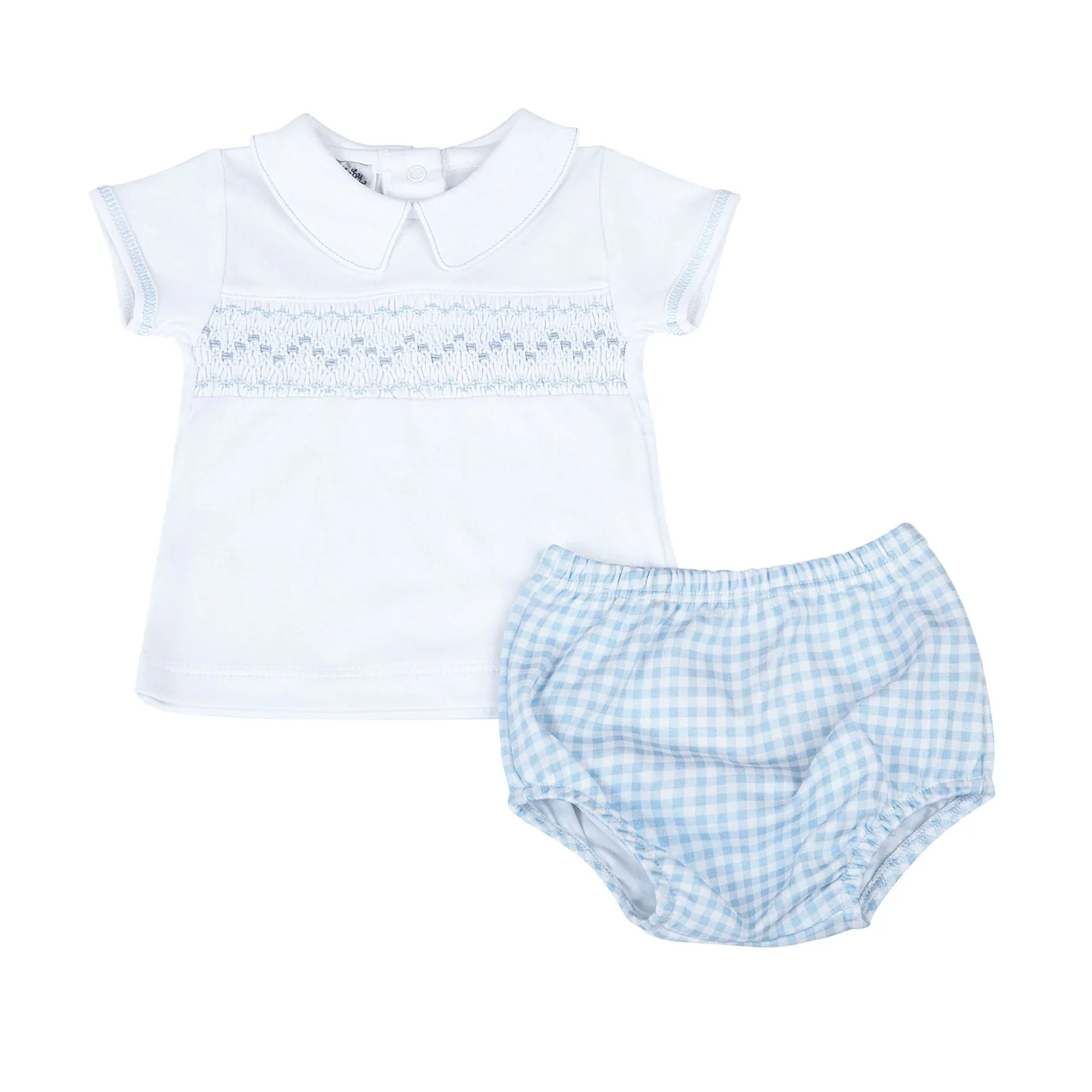 Mini Checks Diaper Set - Blue – Bundle of Joy LA